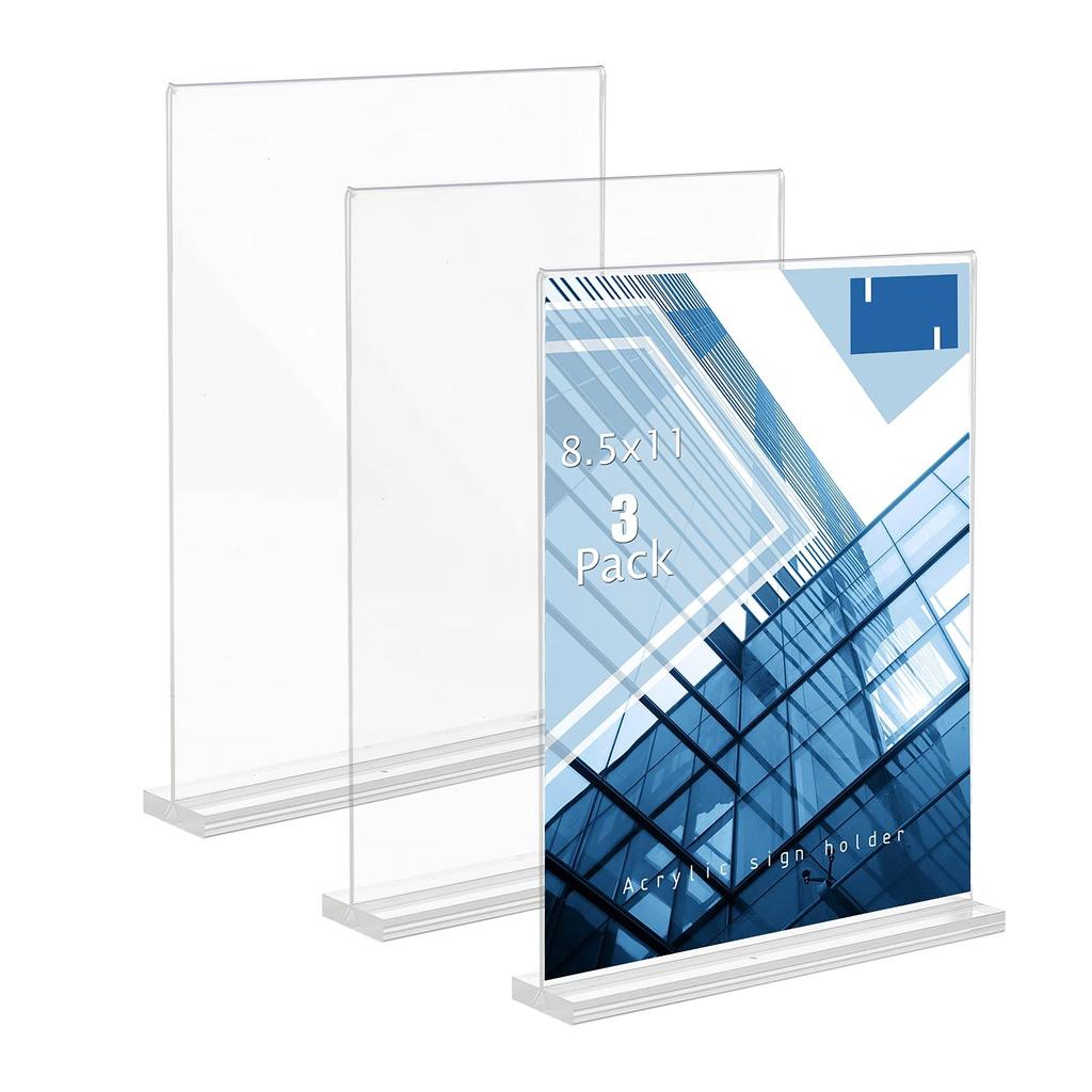 Kjøp Acrylic Sign Holder Clear Table Menu Desktop Display Stand Paper ...