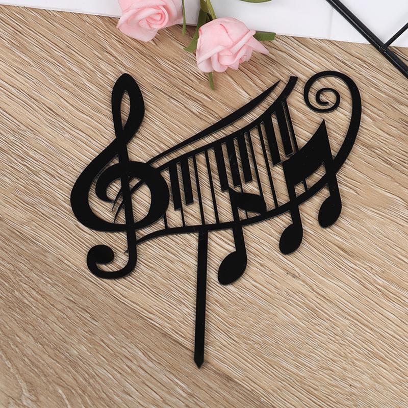Buy Nice Wedding Birthday Music Party Acrylic Cake Topper Music ...