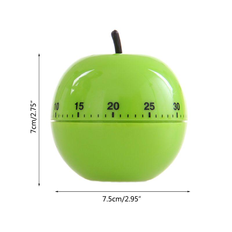 Buy Green Cute Fruit Shape Mechanical Kitchen Timer Loud 60 Minutes ...