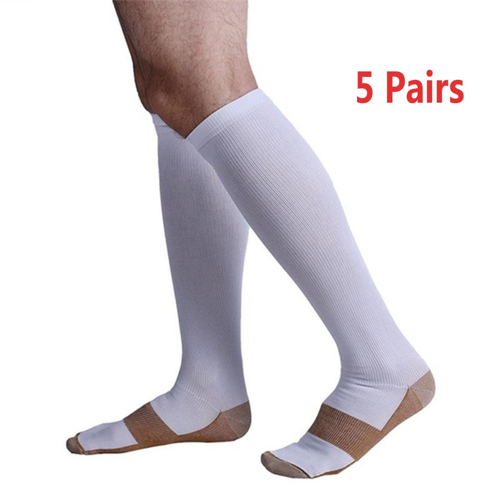 5 Pairs Fashion Comfortable Relief Soft Unisex Anti-Fatigue Compression ...