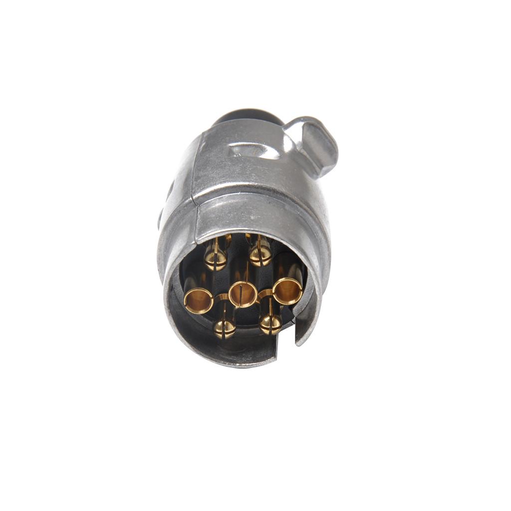 Buy Professional 12V 7-pin Trailer Connector Aluminum 7-poles Connector ...