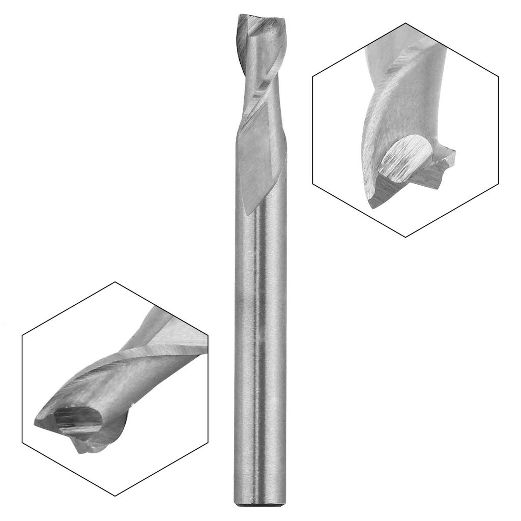 Buy 6mm 2 Flute HSS End Mill Cutter with Super Hard Straight Shank for CNC Mold Processing at ...