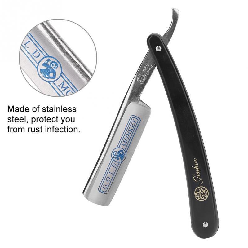 Folding Hair Cut Barber Razor Stainless Steel Beard Shaver Hair Removal ...