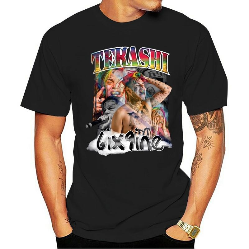 Buy 2022 Fashion T Shirts Limited Inspired Bay Tekashi 6Ix9Ine New Hip ...