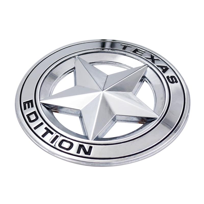 Buy Metal TEXAS High QualityShield Pentagram 3D Emblem Badge Car ...