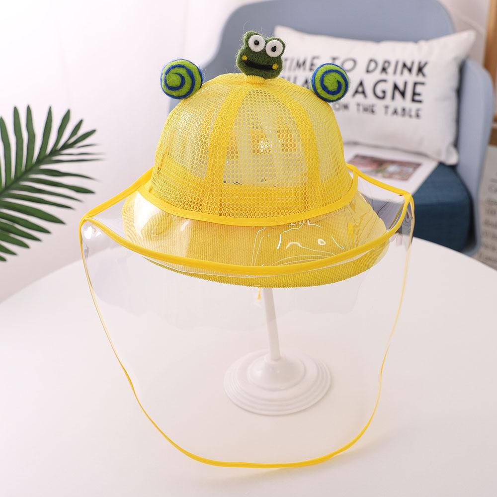 Buy Pink Yellow Baby Breathable Net Hats with Transparent Plastic Mask ...