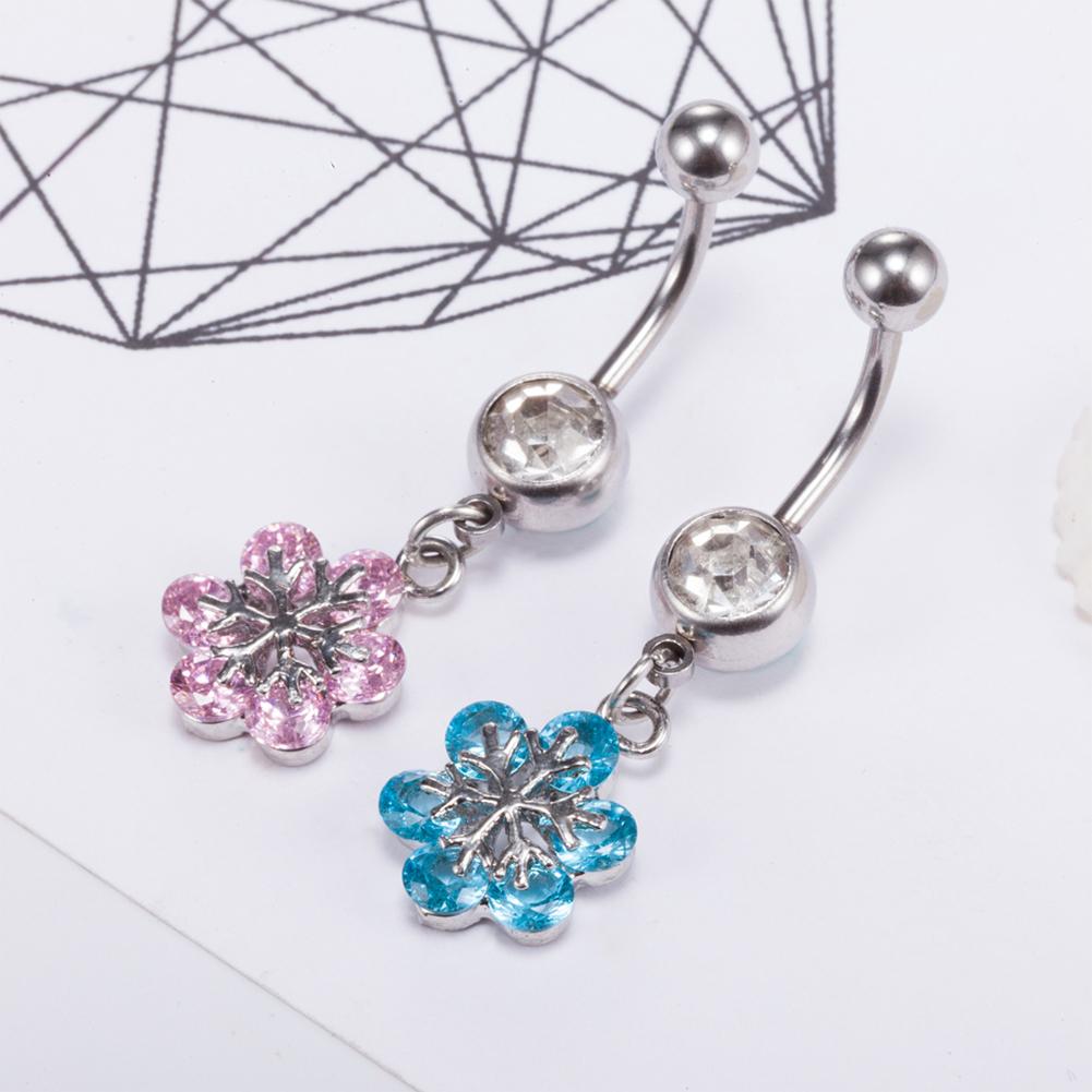 Flower Navel Bell Button Ring Surgical Steel Belly Body Piercing ...