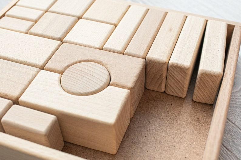 Buy Montessori Toddler Toy Wooden Block Set - Montessori Stacker For ...