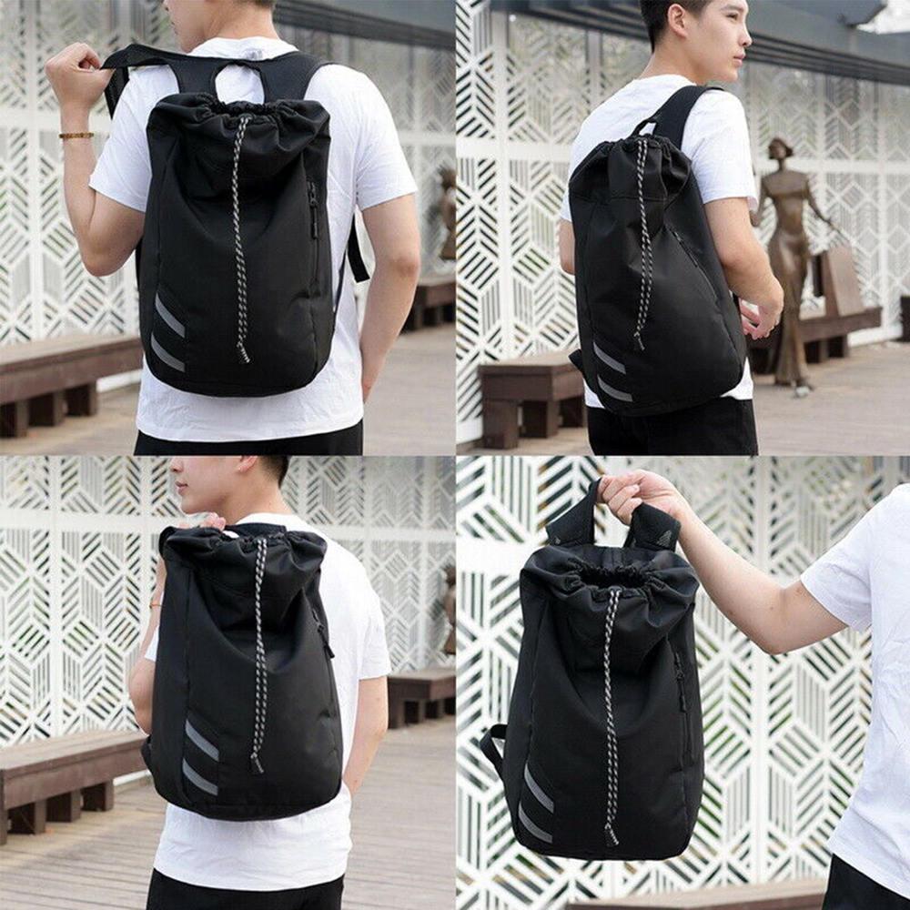 Buy Men Boy Student School Drawstring Gym Backpack Sport Gym Sack ...