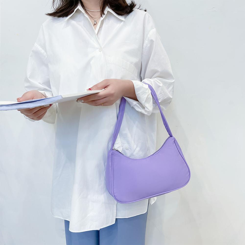 Cheap Fashion Solid Color Underarm Bag Nylon Hobos Bag Women Zipper ...