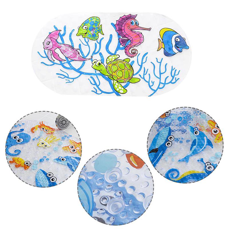 Buy Baby Bath Mat Anti-Slip PVC Cartoon Bathmats Tub Mat with Suction ...