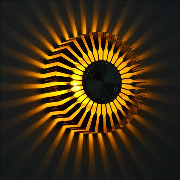 Home Lighting LED 3W Porch Decor Wall Lamp Aluminum Sunflower Flush ...