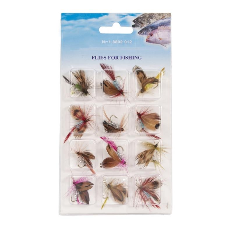 12Pcs Fly Fishing Woolly Needle Fly Hooks Simulated Moths Butterfly ...