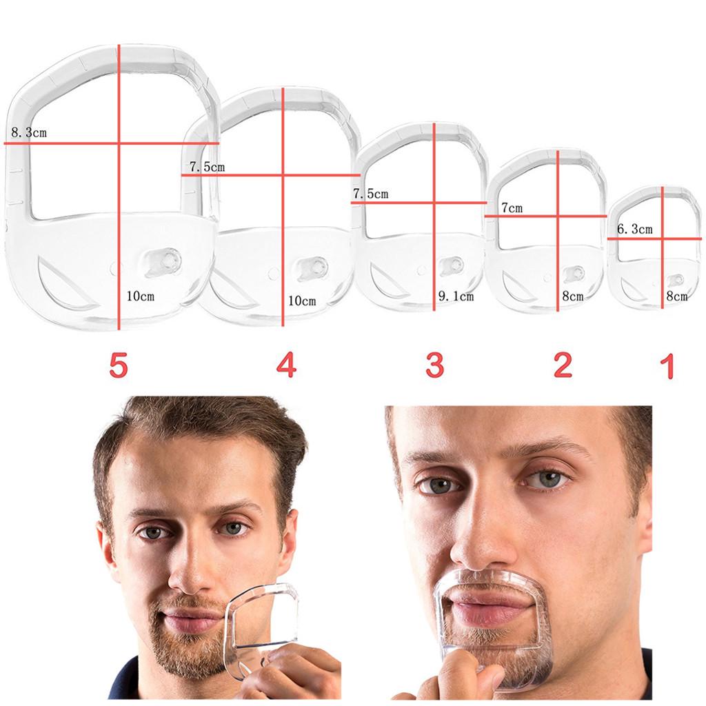Buy Symmetric Cut Beard Styling Template 5Pcs/set Men's Shaping ...