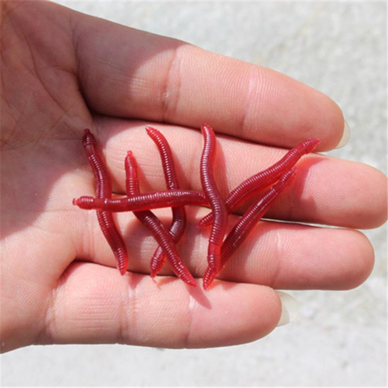 Sports & Outdoors Lures Soft Plastic Lures Fliyeong 100Pcs Soft Red ...