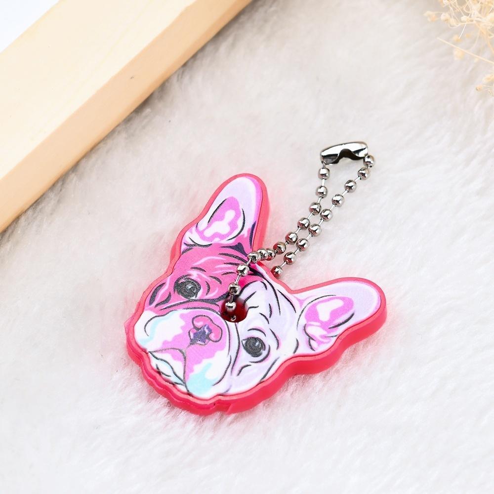 Silicone Bulldog Dog Clapper Key Cap Keychain Keyring Women's Girls ...