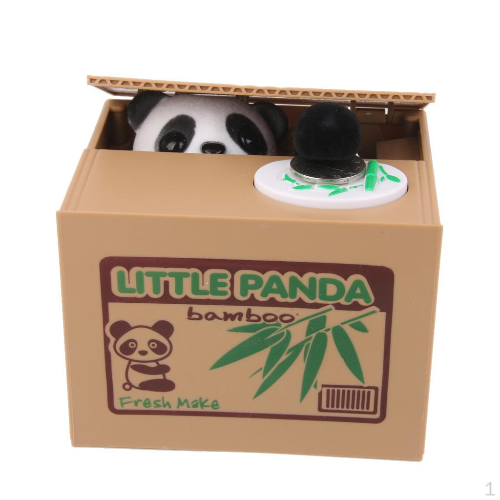 Cheap Automated Cute Panda Piggy Stealing Saving Storage Box | Joom
