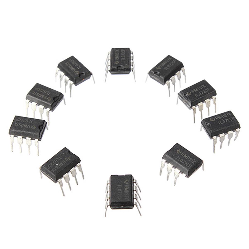 Buy 10Pcs OP Amps IC Chips TL072CP 100 Percent Genuine And High Quality ...
