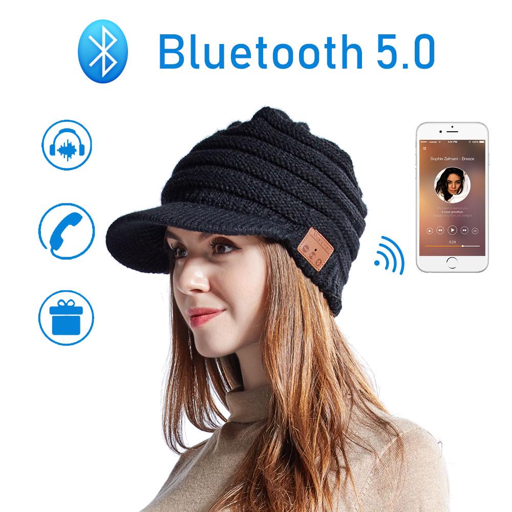 Wireless Bluetooth Headphone Hat Outdoor Sport Winter Warm Beanies Cap ...