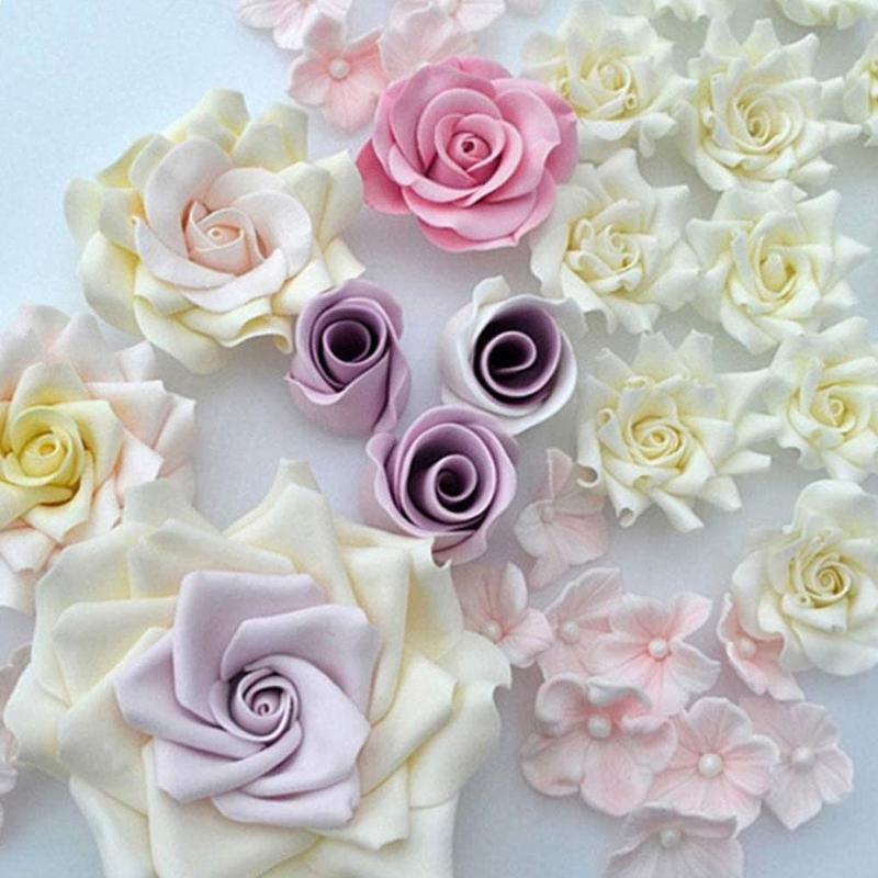 Buy 14pcs/set Diy Flower Modeling Craft Clay Tool Cake Cutter Engraved ...