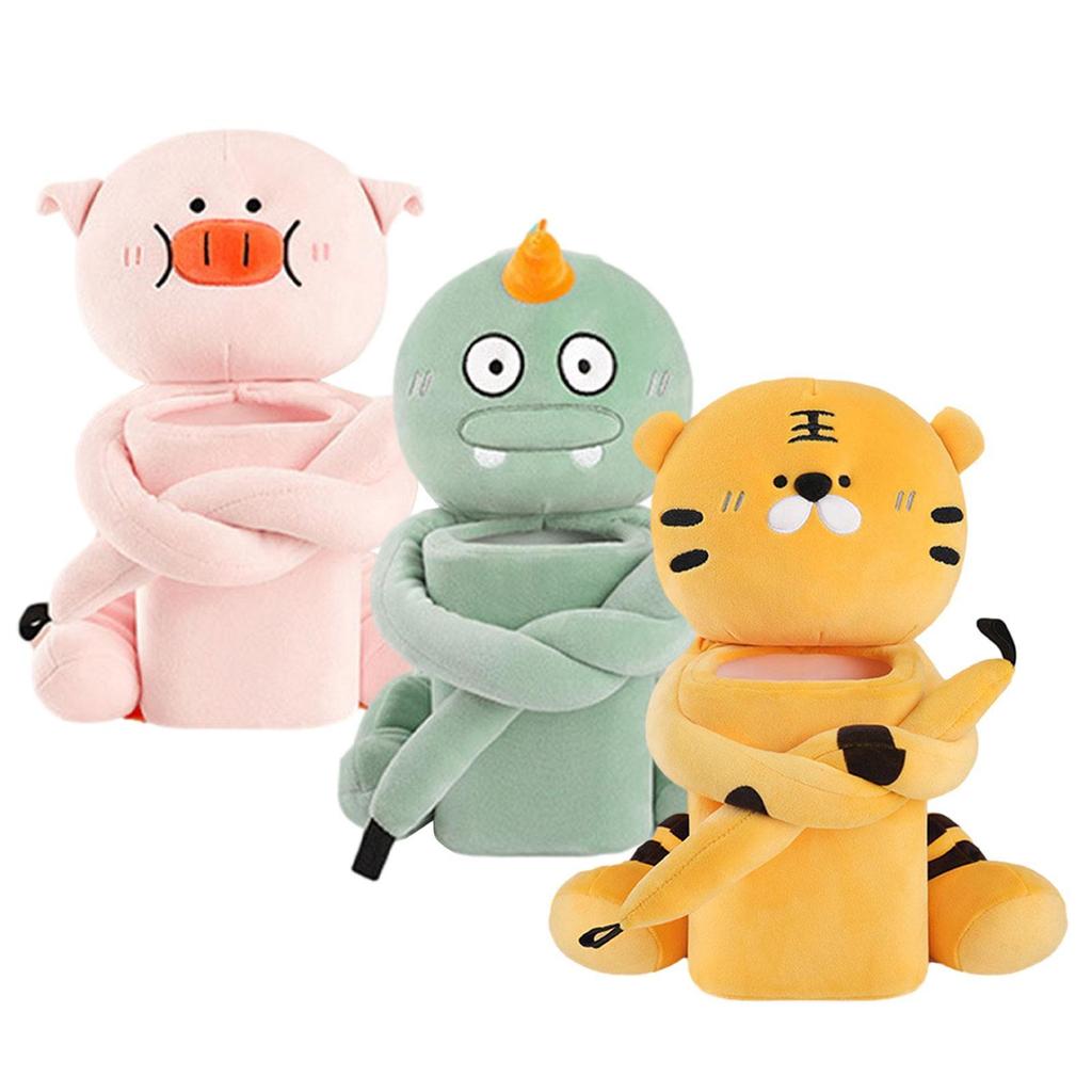 Plush Car Tissue Box|2 In 1 Multi-functional Cute Car Tissue Box Holder ...
