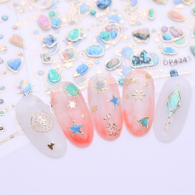 3D Nail Sticker Gem Adhesive Decals Nail Art Decoration Transfer ...