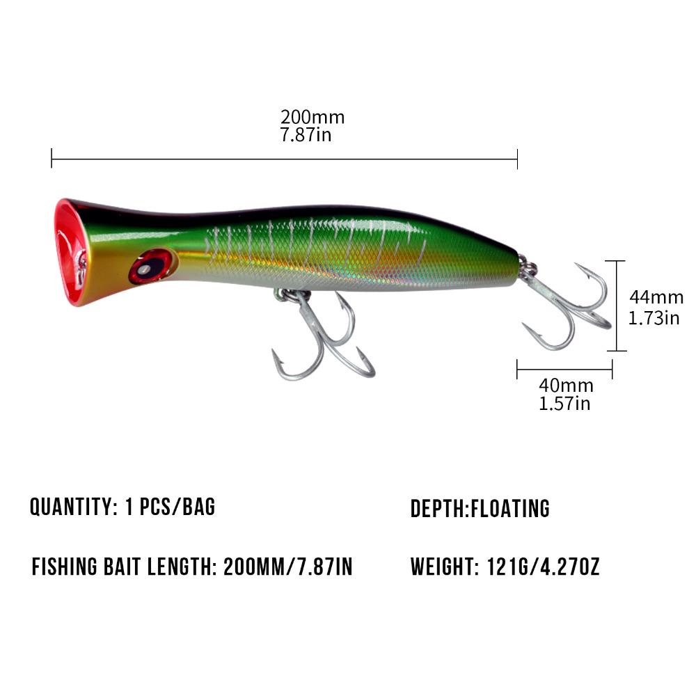 Buy 1pc Fishing GT Popper Lure 120g 20cm Topwater Fishing Bait ...
