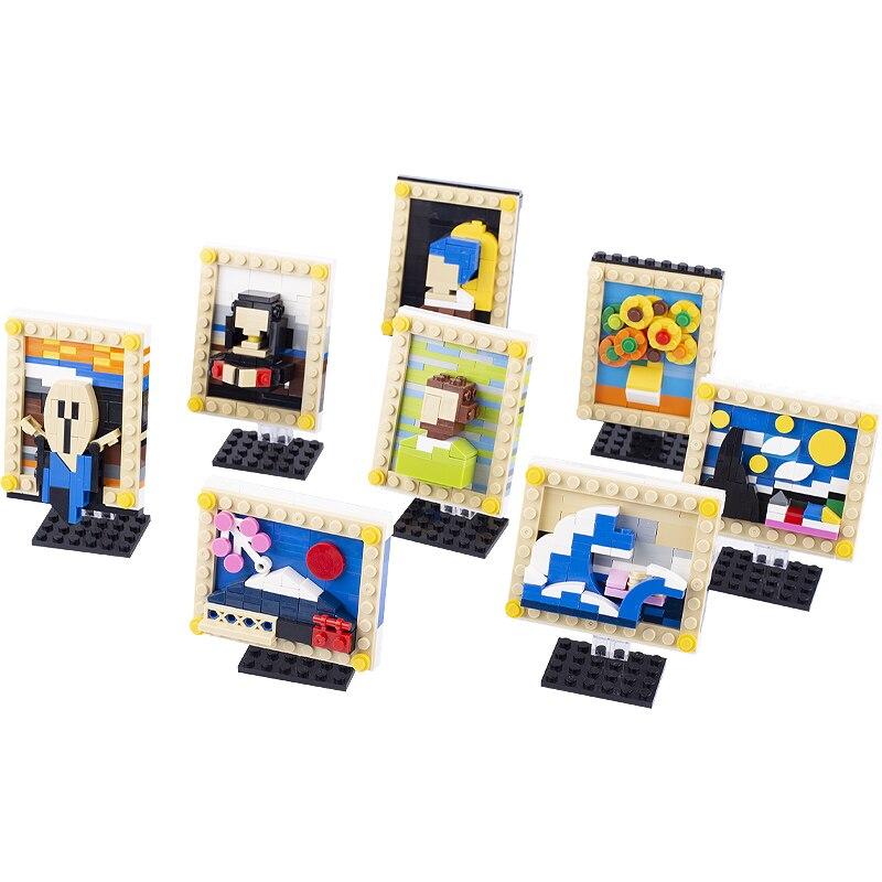 Buy World Masterpiece Art Classic Painting Mona Lisa Model Building ...