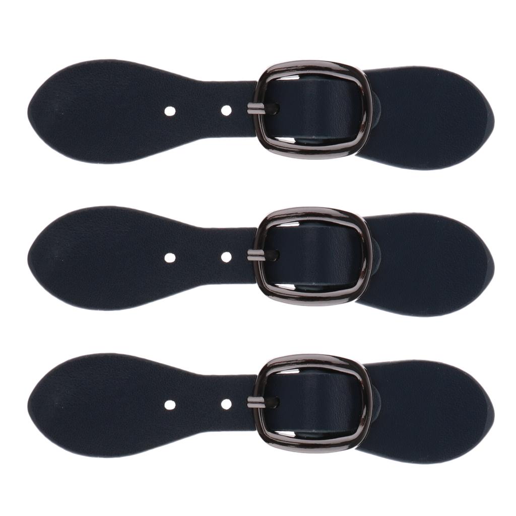 Buy 3 Sets PU Leather Snap Toggle Closure Adjustable Buckle Sew on ...