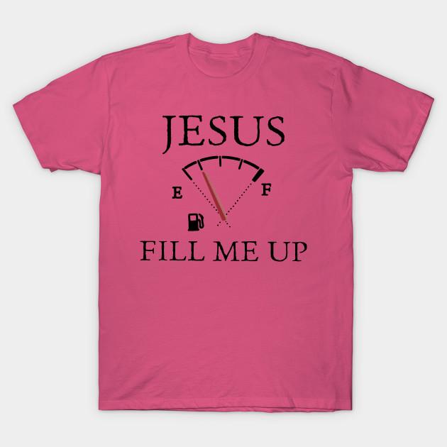 Buy Men Premium Cotton Harajuku T Shirt Jesus Fill Me Up Print Men's ...