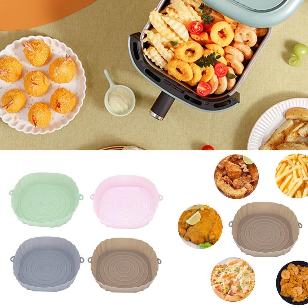 Buy 2PCS Silicone Mold Air Fryer Silicone Basket Silicone Mold Airfryer ...