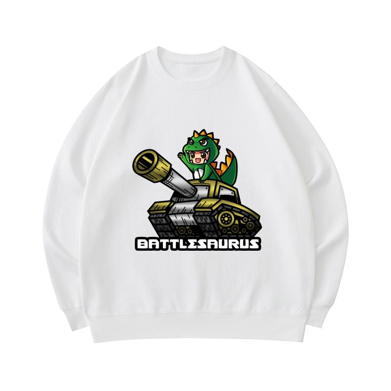Satın alın Men's 300 GSM 100% Cotton Sweatshirt Battlesaurus Logo Print ...
