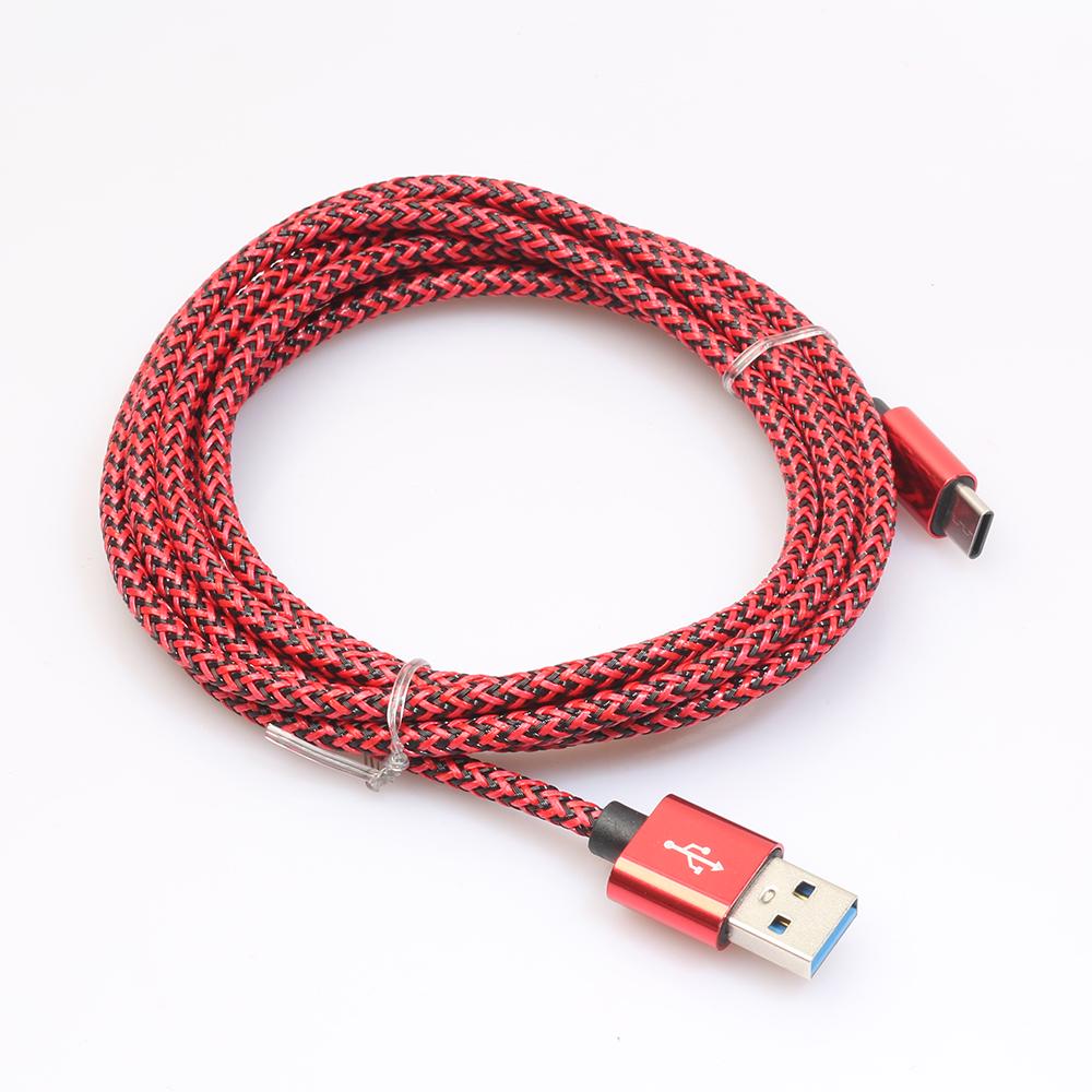 Buy Braided USB Type C Cable USB C To USB A2.0 Fast Charging Sync Cable ...