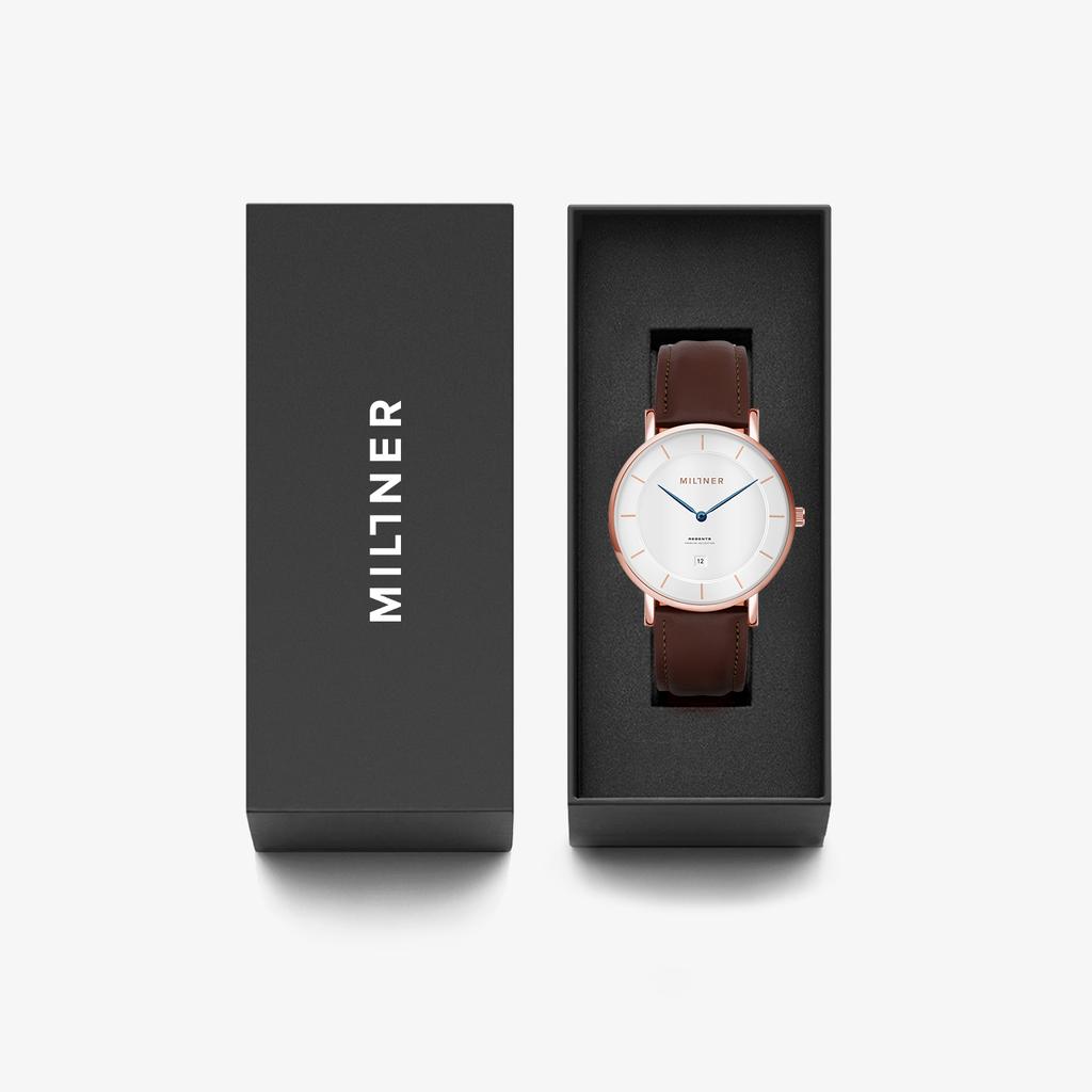 Buy Millner Regents Wristwatch - Golden Brown, 39mm at affordable ...