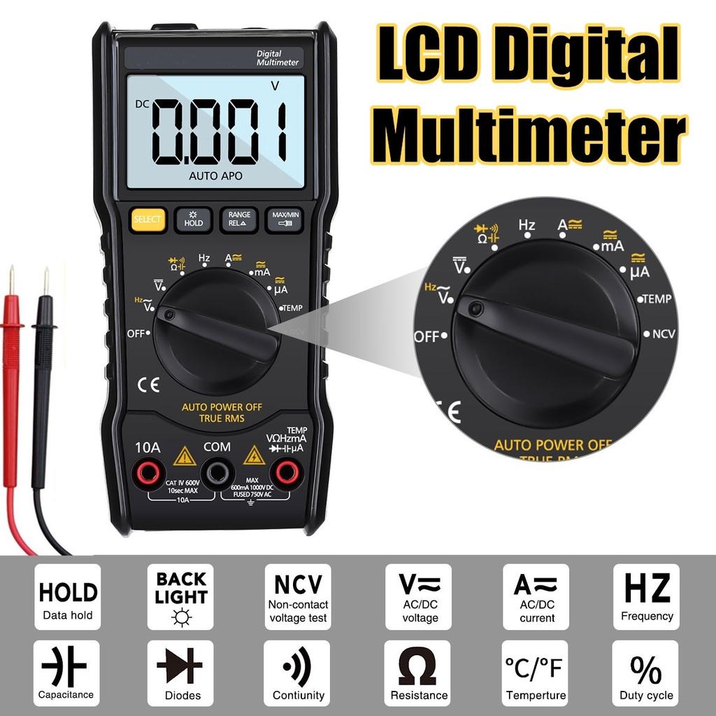 Buy ET8102 Digital Multimeter Auto-ranging Amp Ohm Volt Multi Meter ...