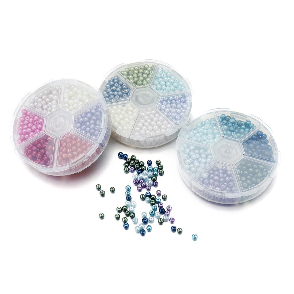Buy 810Pcs 4Mm Crystal Glass Beads 6 Grid DIY For Jewelry Making ...