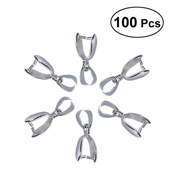 Buy 100 Pcs Metal Pinch Clip Bail Bead Pendant Connector Jewelry DIY ...