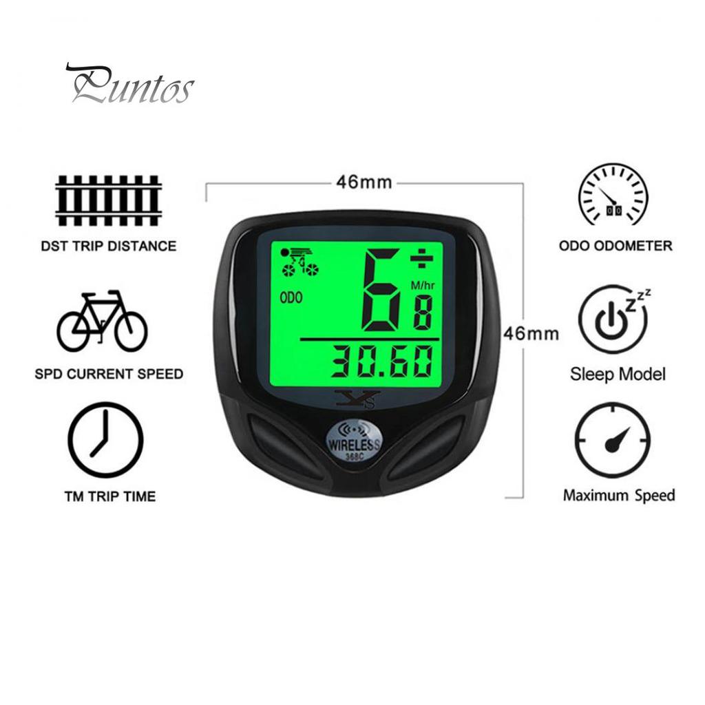 Buy YS368C Mountain Bike Cycling Computer Waterproof Backlight Odometer ...