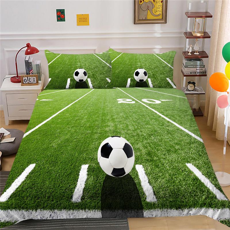 Buy Digital Printing Football Pattern Quilt Cover Pillowcase Double bed ...