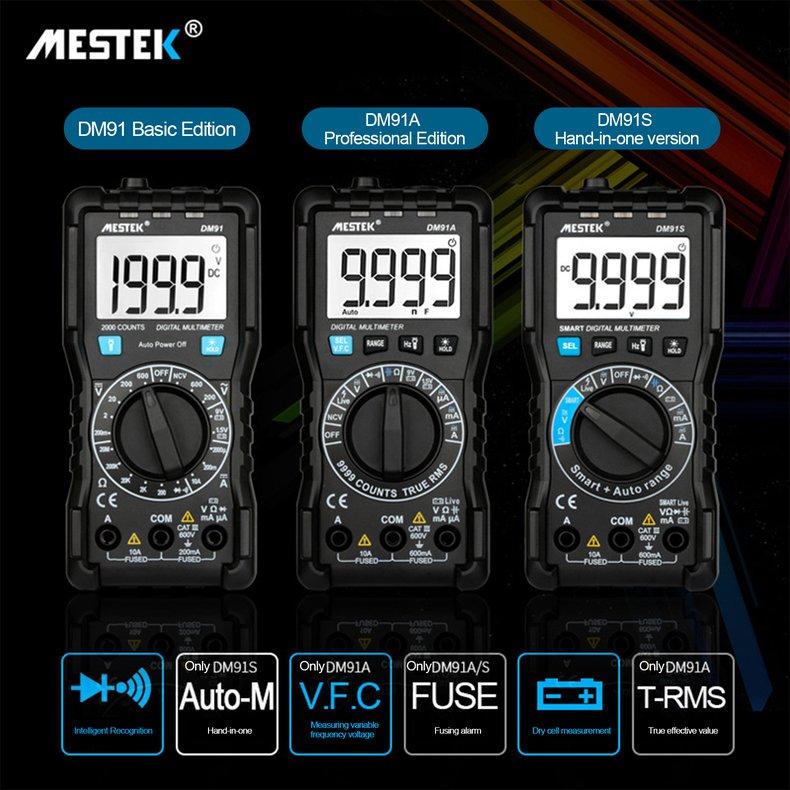 Buy DM91 NCV Digital Multimeter 2000 Counts HFE AC/DC Voltage Meter ...
