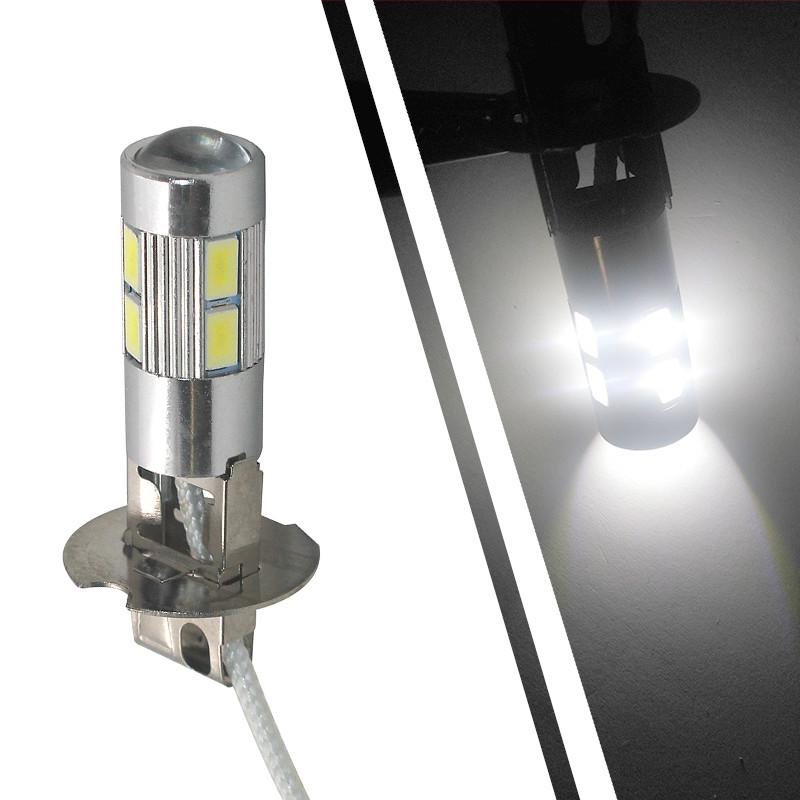Buy 1 Pcs H3 LED Bulb 10 LEDS Patch 5630 Car Lights 12V White Fog Light ...