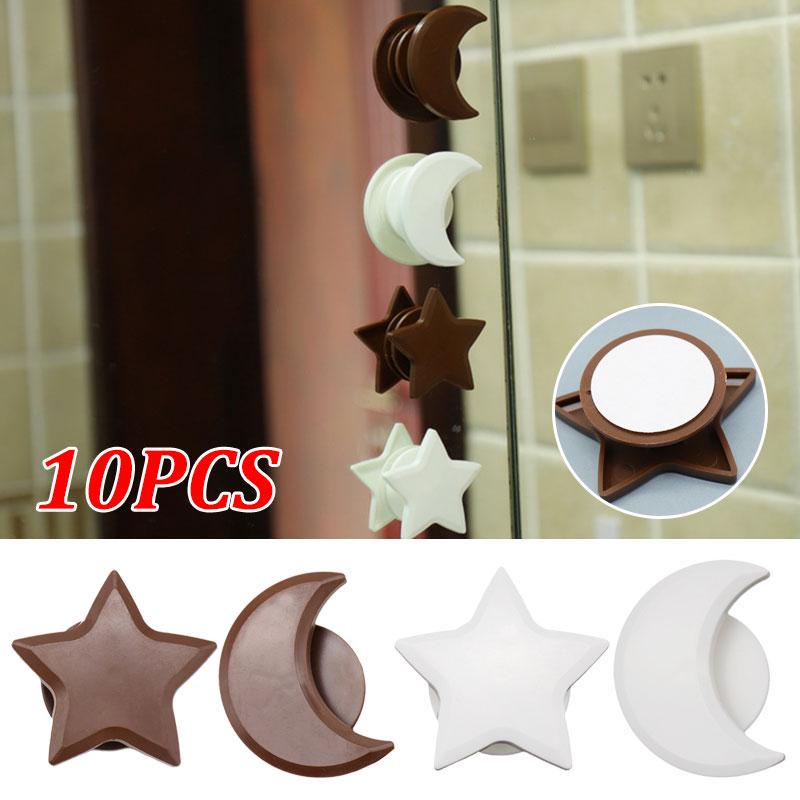Buy 10PCS Cartoon Stars Moon Shaped Knobs Furniture Handles Plastic ...