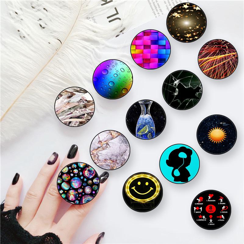 360 Degree Stand Finger Ring Tablet Phone Marble Design Round Car ...