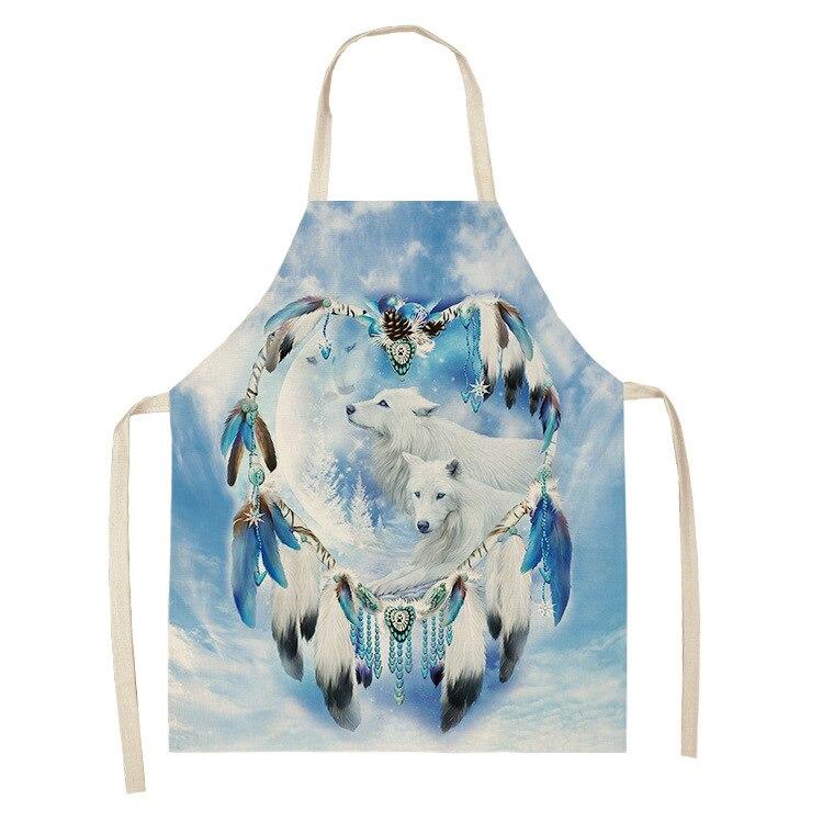 💰Köp billigt online Wolf Printed Women Men Kitchen Aprons Waterproof ...