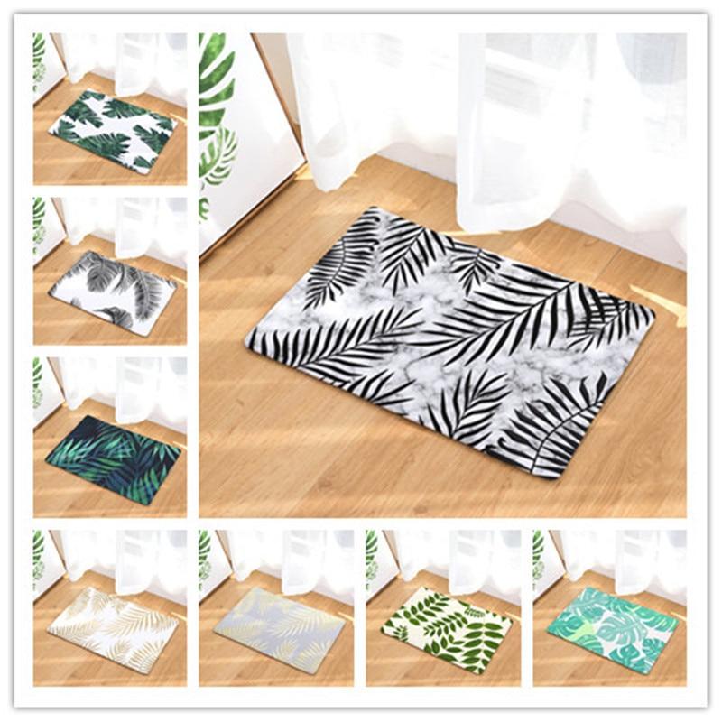 Buy Bath Mats Pad Tropical Rainforest Leaves Non Slip Bathroom Rug ...