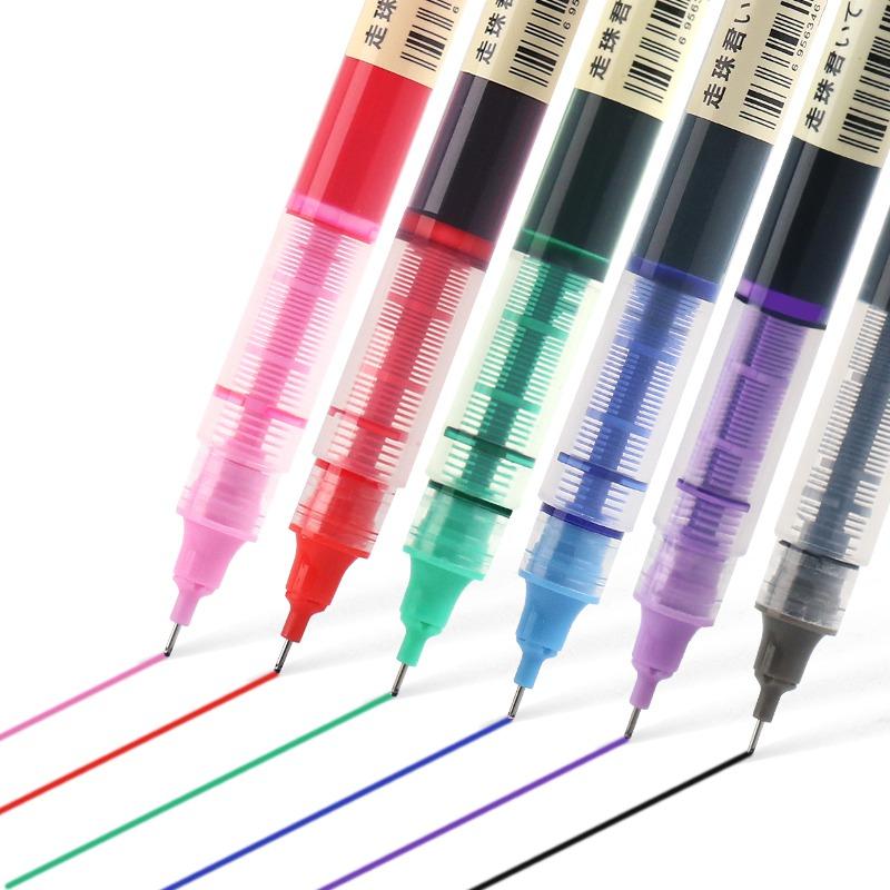Buy 6pcs Jumbo Gel Ink Color Pens Set 0.5mm Ballpoint Quick Dry Roller ...