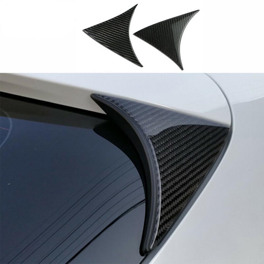 Buy Black Rear Window Spoiler Wing Trim 2Pcs 2014-2018 Easy ...