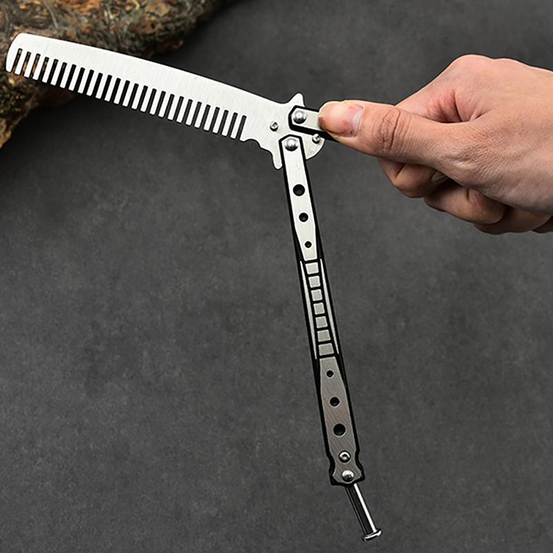 Buy Foldable Butterfly Comb Portable Anti-slip Stainless Steel ...