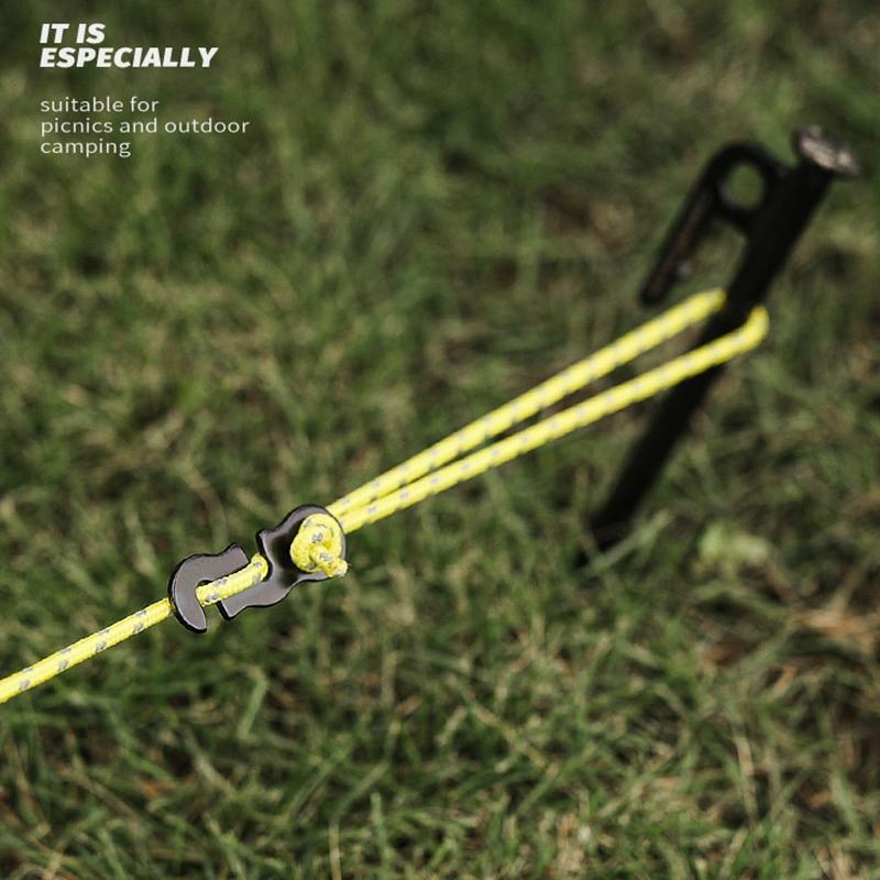 10Pcs Outdoor Camping Tent Parachute Cord Rope Buckle Tensioners ...