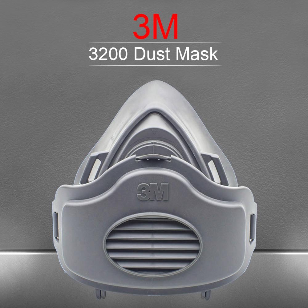 3M 3200 Dust Mask Respirator Half Face Dust-proof Mask Anti Industrial ...